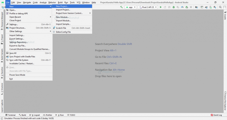 Android Hello World - Develop Hello World Program in Android Studio ...