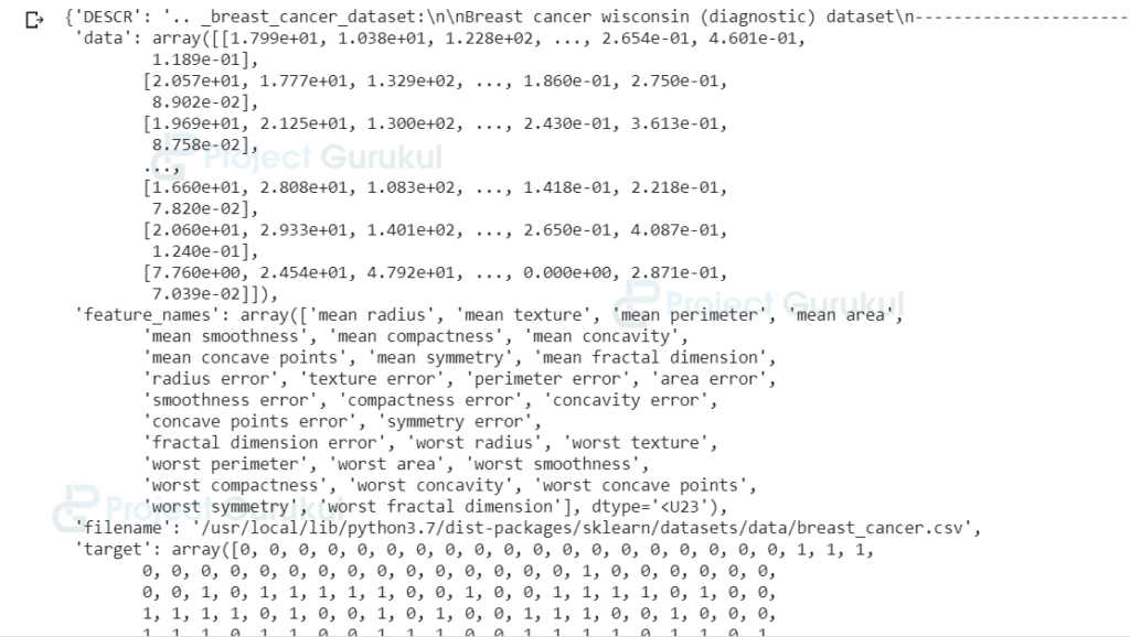 Breast Cancer Classification using Machine Learning - Project Gurukul