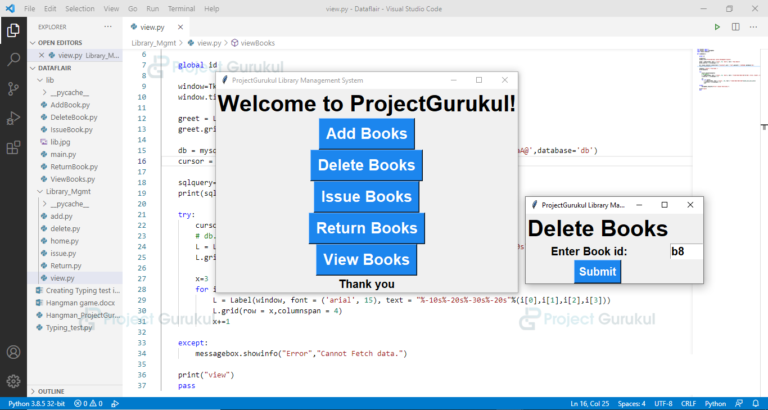Python Library Management System Project With Source Code Project
