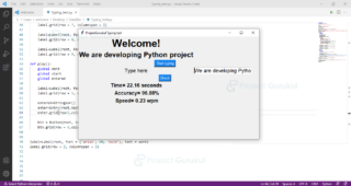 Python Project - Typing Speed Test - Project Gurukul