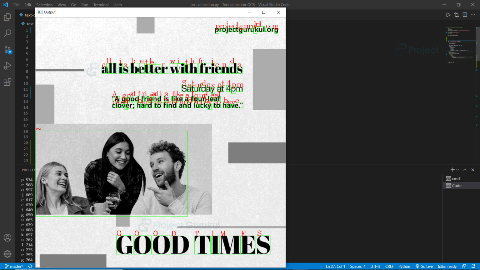 Python Project - Text Detection and Extraction with OpenCV and OCR ...