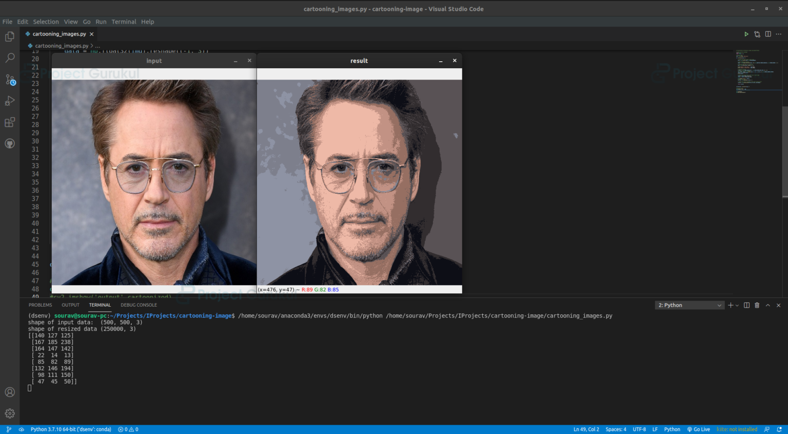 Cartooning An Image Using Opencv And Python Project Gurukul