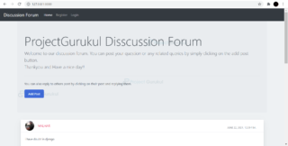 Create a Discussion Forum in Python Django - Project Gurukul