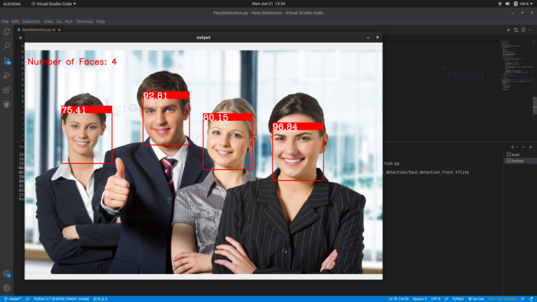 Face Detection & Counting using OpenCV - Python - Project Gurukul
