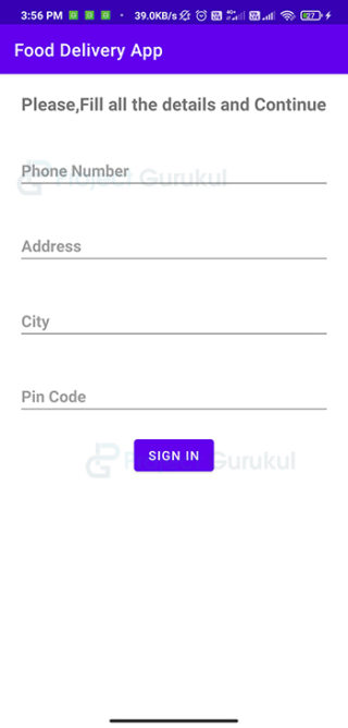 Create a Food Delivery Android App [Source Code Included] - Project Gurukul