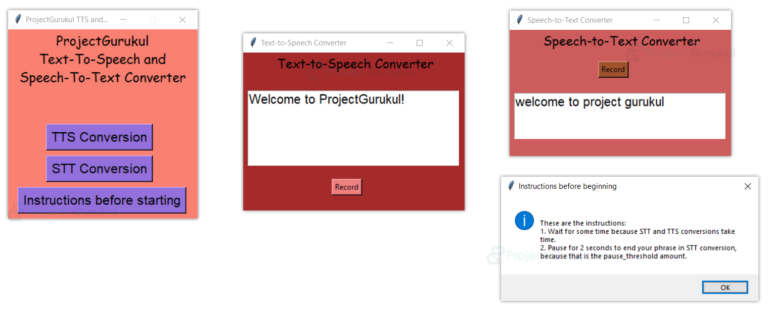 Convert Text to Speech and Speech to Text in Python - Project Gurukul