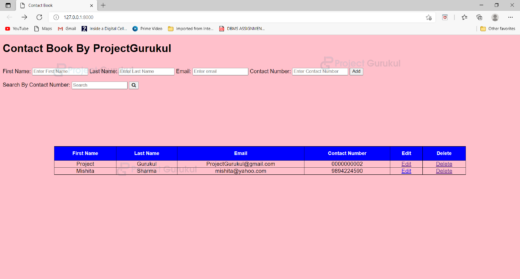 Learn How to Create Contact Book in Python - Project Gurukul